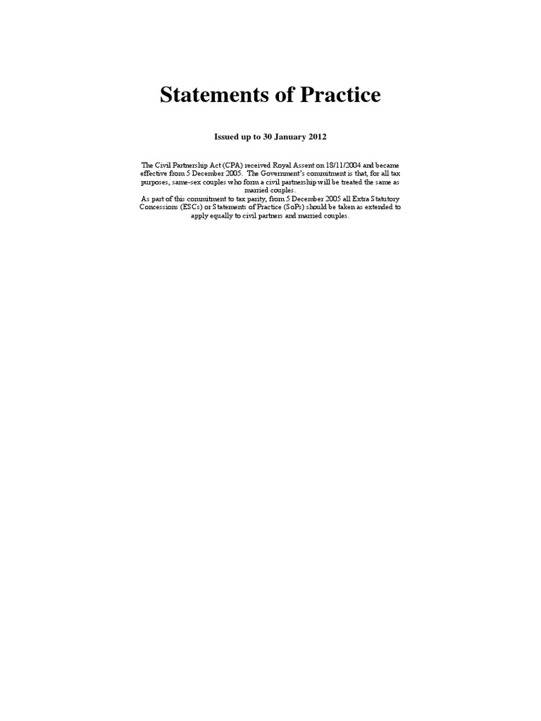 HMRC Statement of Practice PDF | PDF | Value Added Tax | Expense
