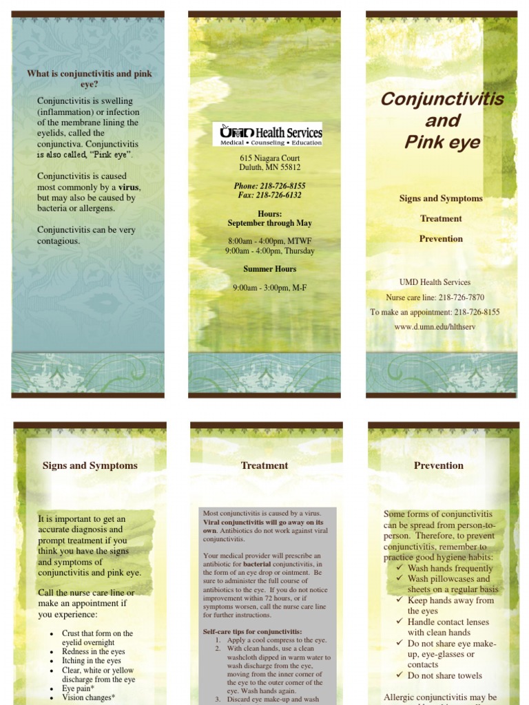 Conjunctivitis and Pink Eye Guide | PDF | Epidemiology | Clinical Medicine
