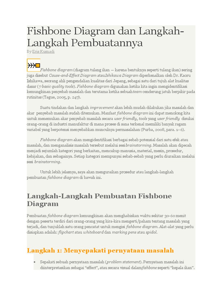 Cara Buat Fishbone Diagram Dan Langkah | PDF