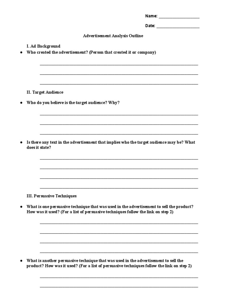 Advertisement Analysis and Gender Roles | PDF
