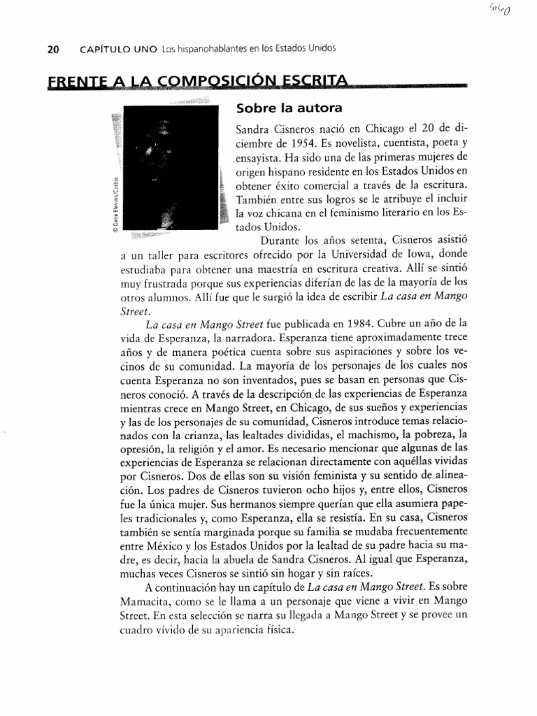 Sandra Cisneros No Speak English | PDF