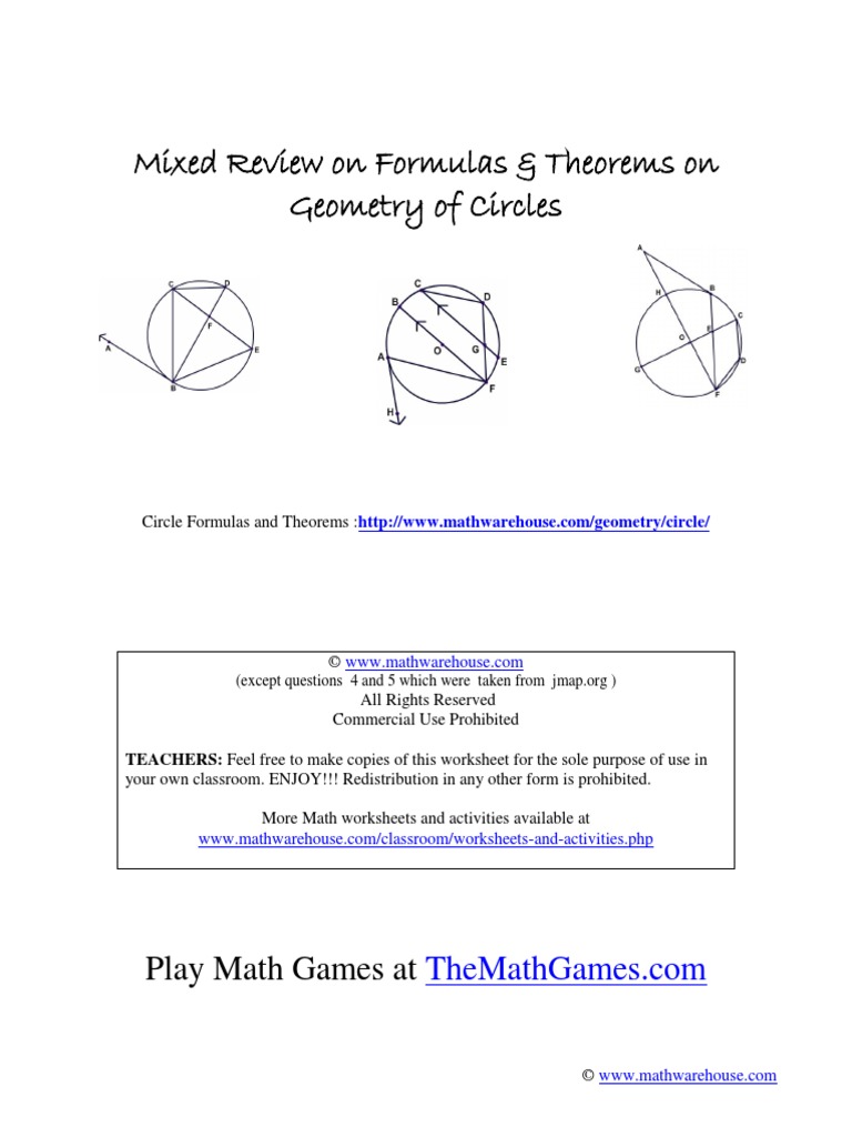 All Geometry Theorems Circles | Angle | Elementary Geometry