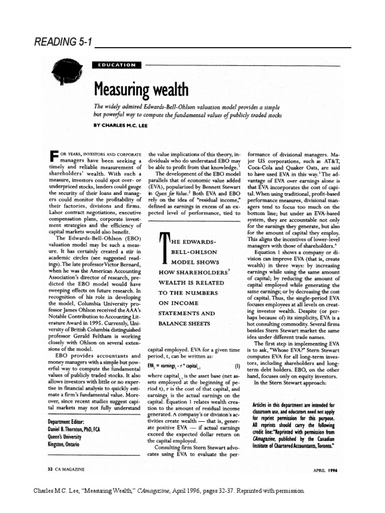 Measuring Wealth In Accounting Theory Pdf