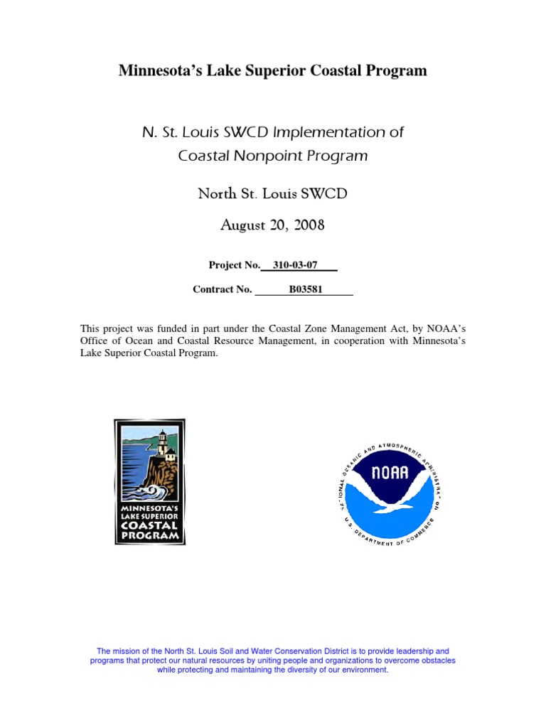N Orth St. Louis SWCD Implementation of Coastal Nonpoint Program (310 ...