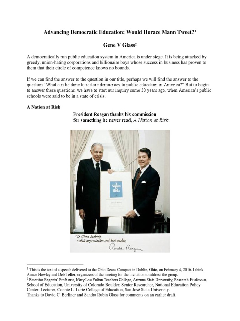 Education Reform Horace-Mann | PDF