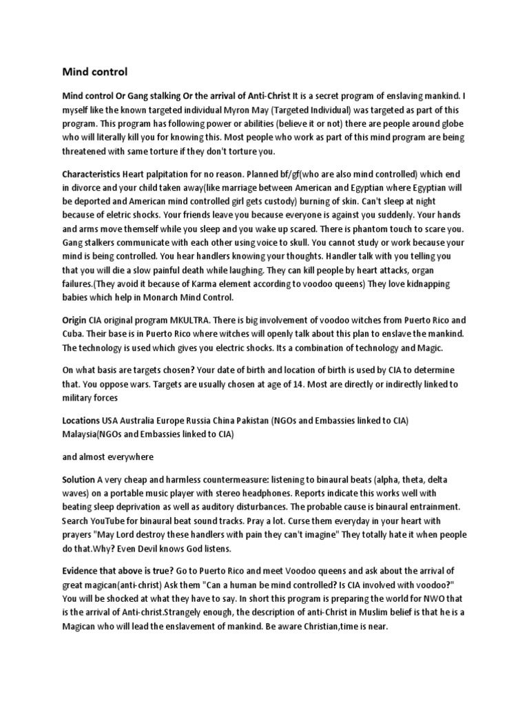 Mind Control | PDF