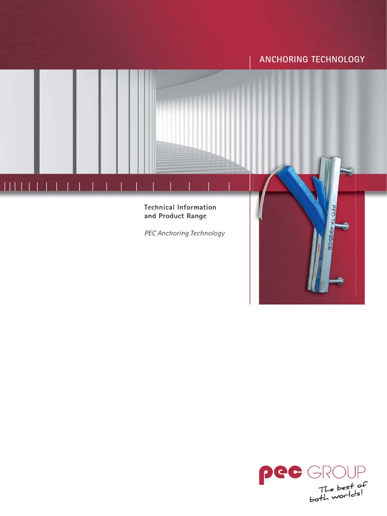 PEC Anchoring Technology Product Guide & Technical Info | PDF | Galvanization | Screw