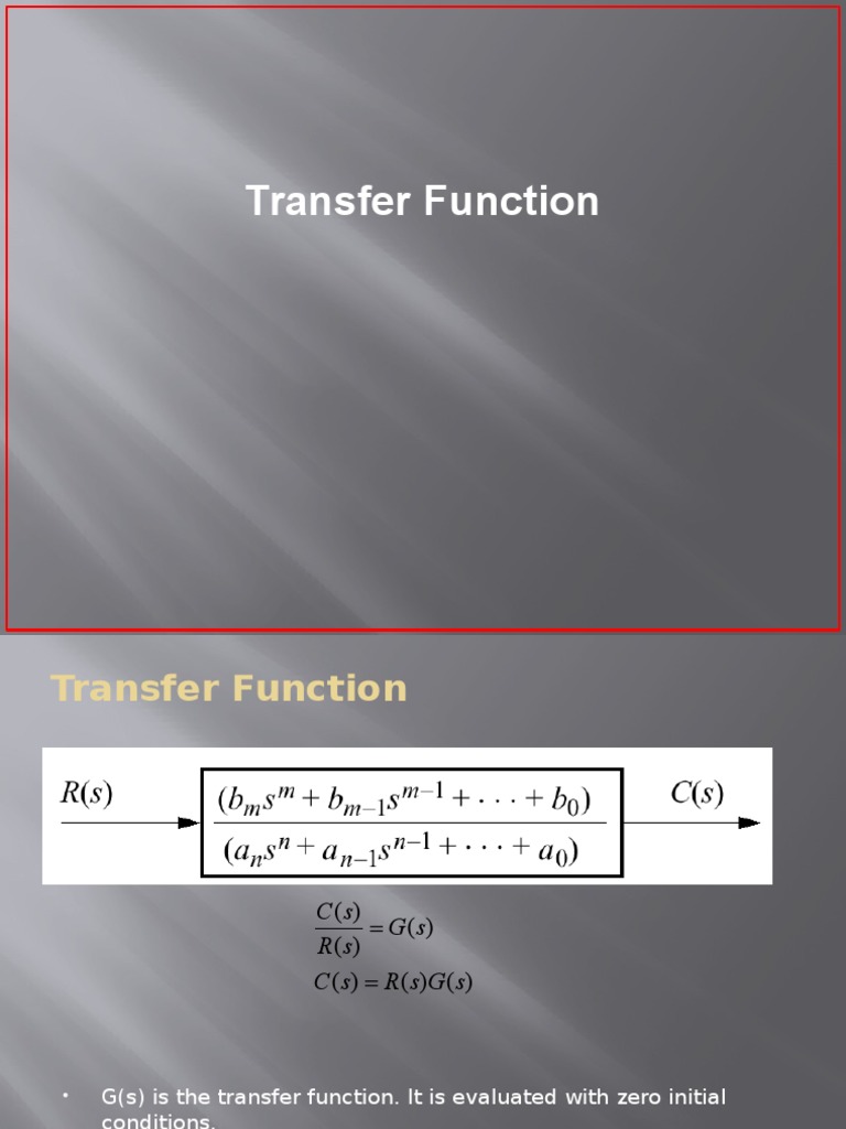 Transfer Function | PDF | Telecommunications Engineering | Physics