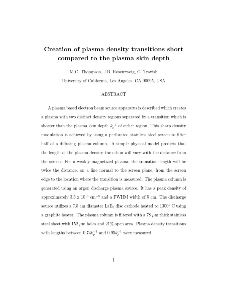Thompson 2004 610 | PDF | Plasma (Physics) | Cathode
