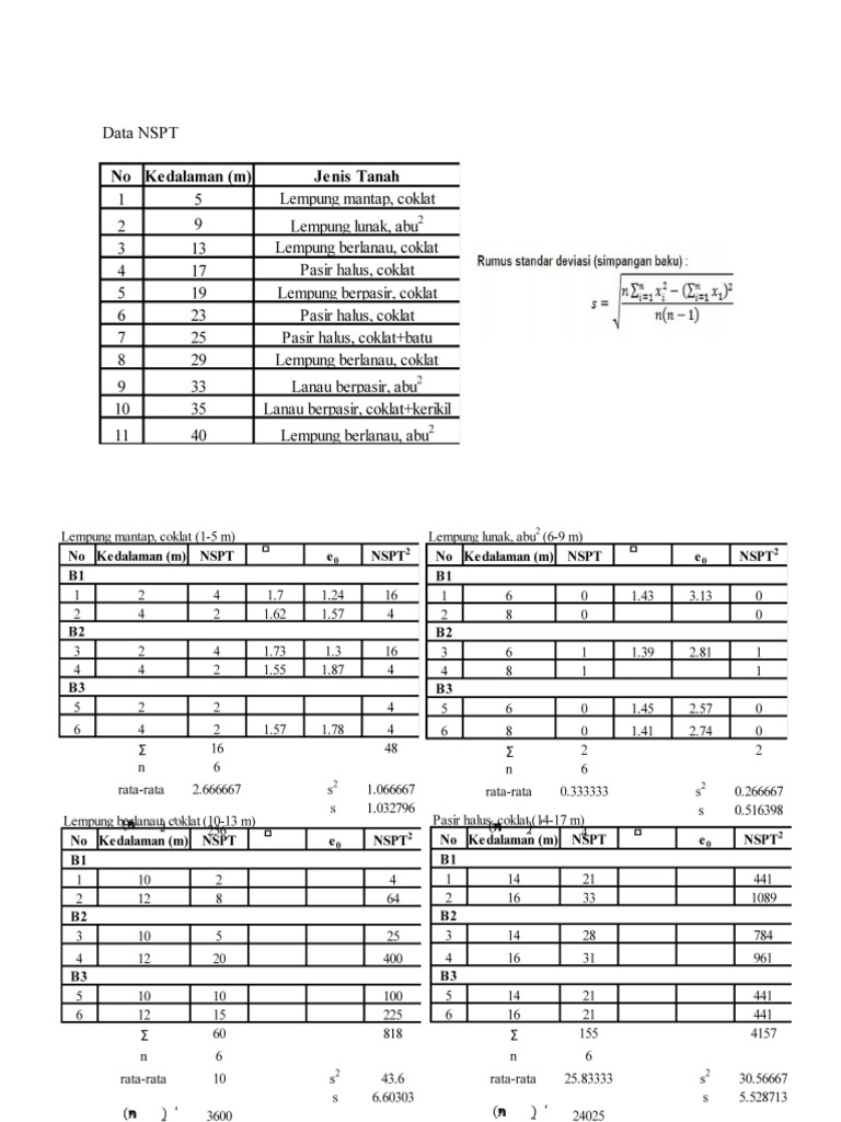 Data NSPT | PDF