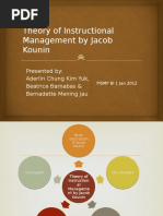 Jacob S. Kounin's Theory | PDF | Classroom Management | Classroom