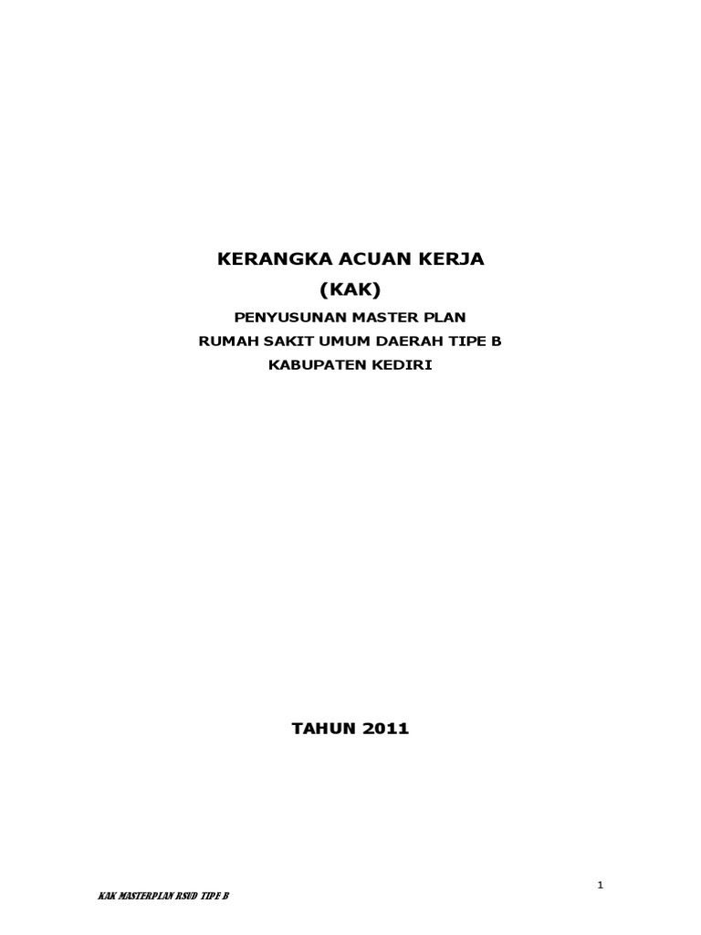 Masterplan RSUD Kediri 2011 | PDF | Pengembangan Diri