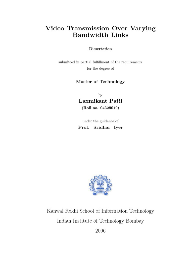 Laxmikant Thesis | PDF | Streaming Media | Computer Network