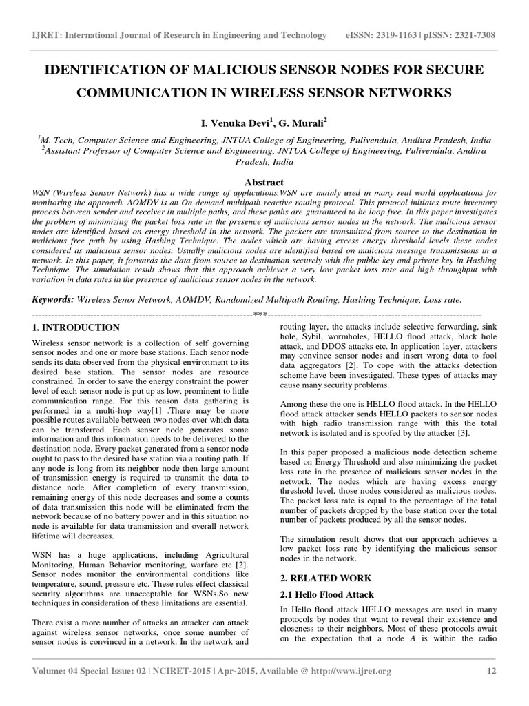 Ijret20150414004 Pdf Pdf Routing Wireless Sensor Network