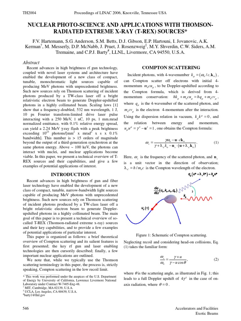 Nuclear Photo-Science and Applications With Thomson-Radiated Extreme X ...