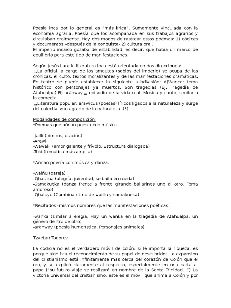 Poesía Inca | PDF | Poesía | Imperio Inca