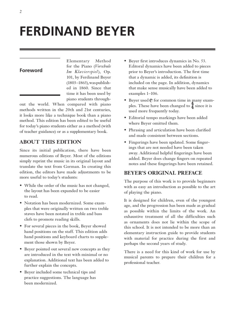 Ferdinand Beyer | PDF | Clef | Musical Compositions