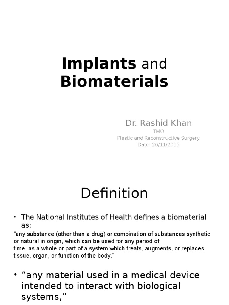 Implants and Biomaterials | PDF | Implant (Medicine) | Biomaterial