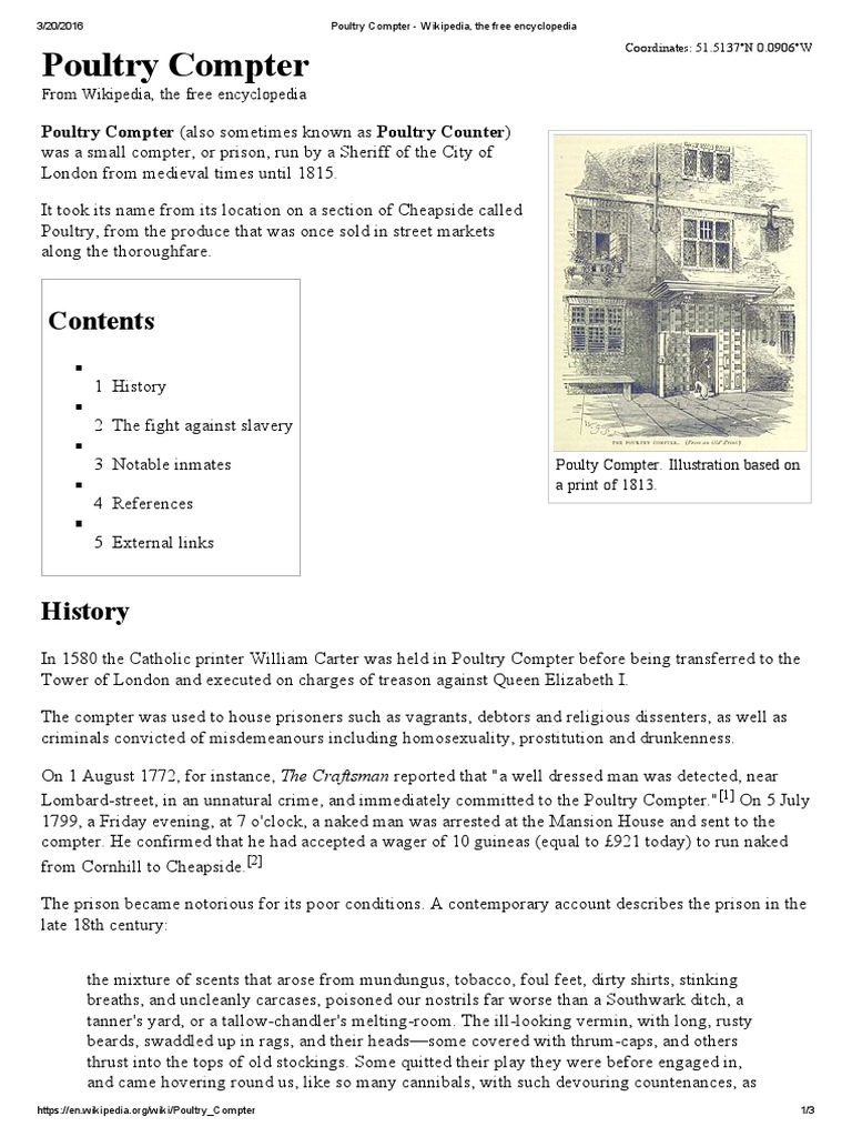 Poultry Compter - Wikipedia, The Free Encyclopedia | PDF | Prison ...