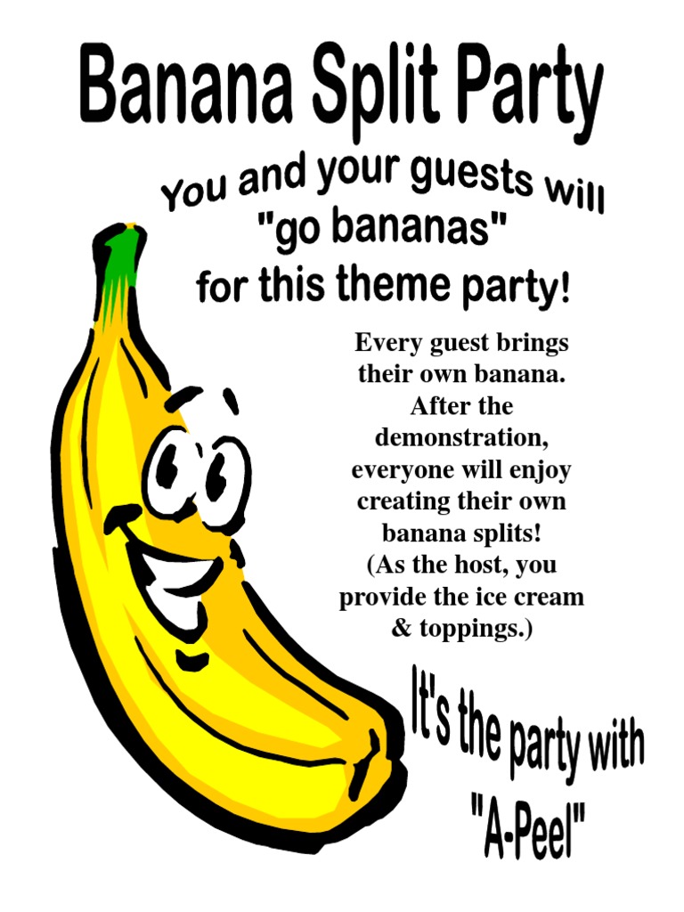 Tupperware Banana Split Party Flyer and Recipes | PDF | Chocolate | Foods