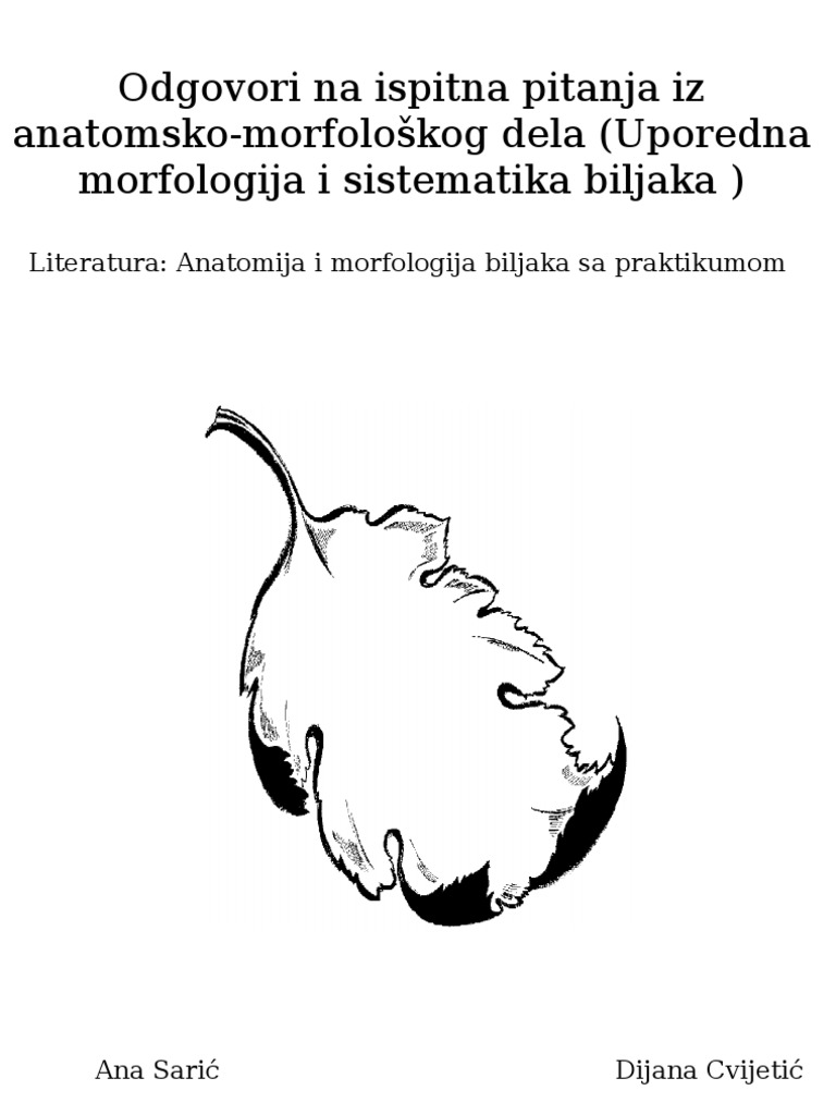 Skripta Anatomija I Morfologija Biljaka | PDF