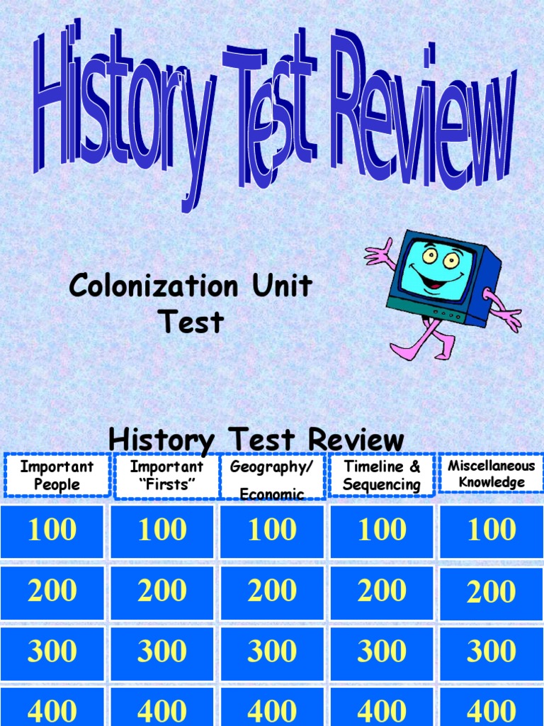 Colonization Unit Test Jeopardy Review | PDF | New World | Virginia