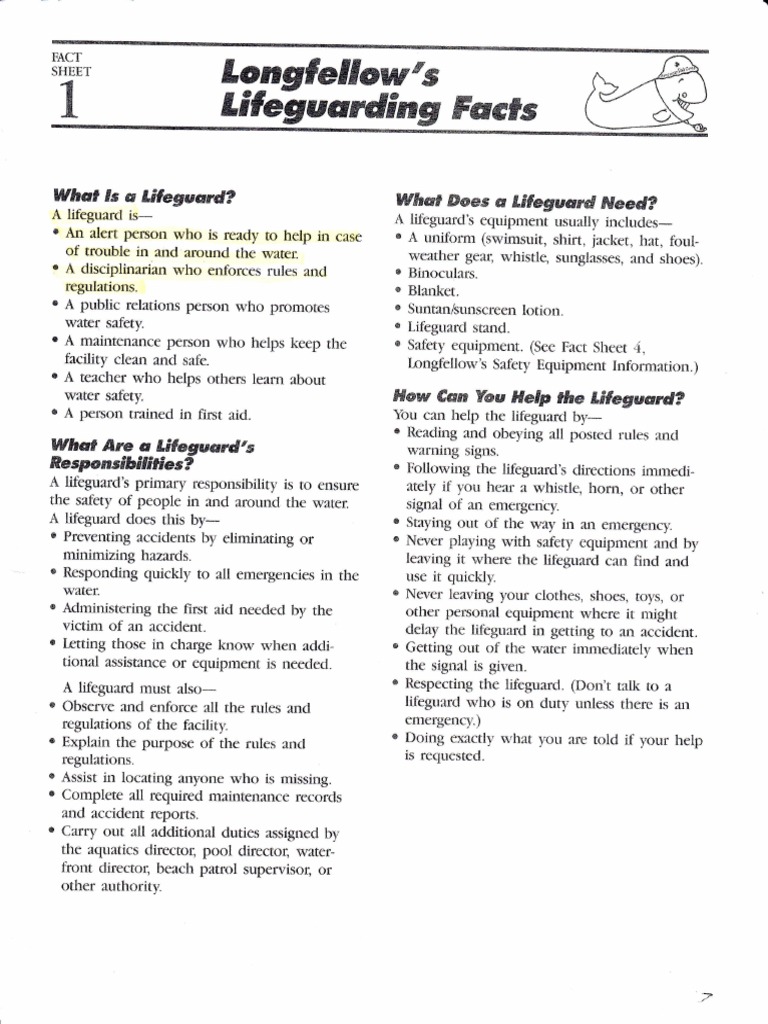 Lifeguard Responsibilities and Safety Tips | PDF