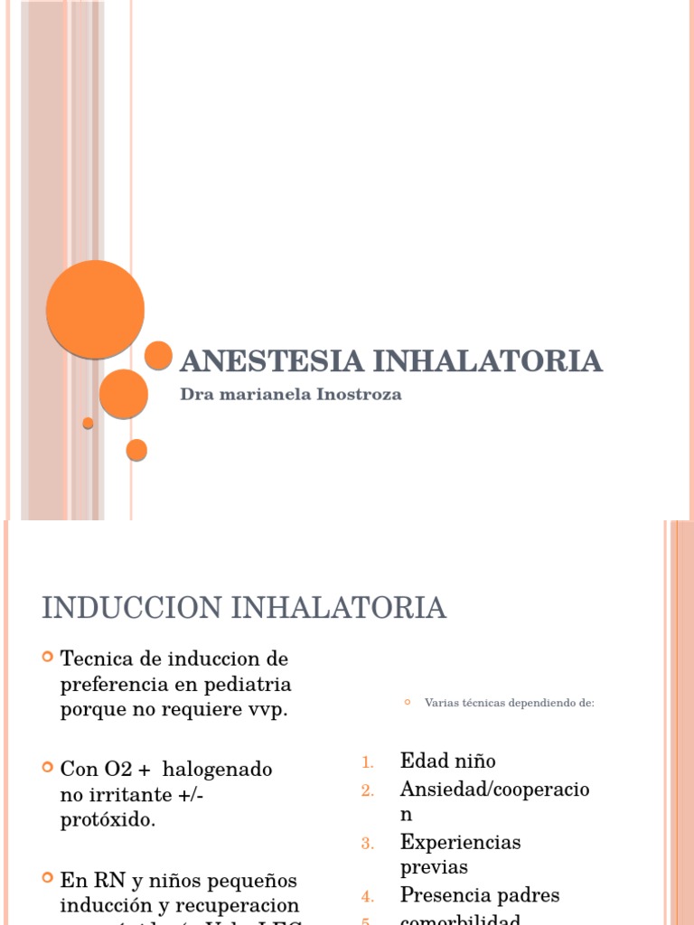 Anestesia Inhalatoria | PDF | Sistema respiratorio | Solubilidad