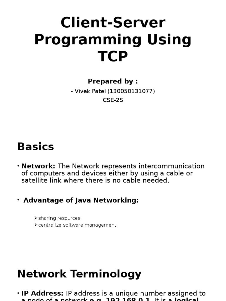 Advance Java | PDF | Transmission Control Protocol | Internet Protocols