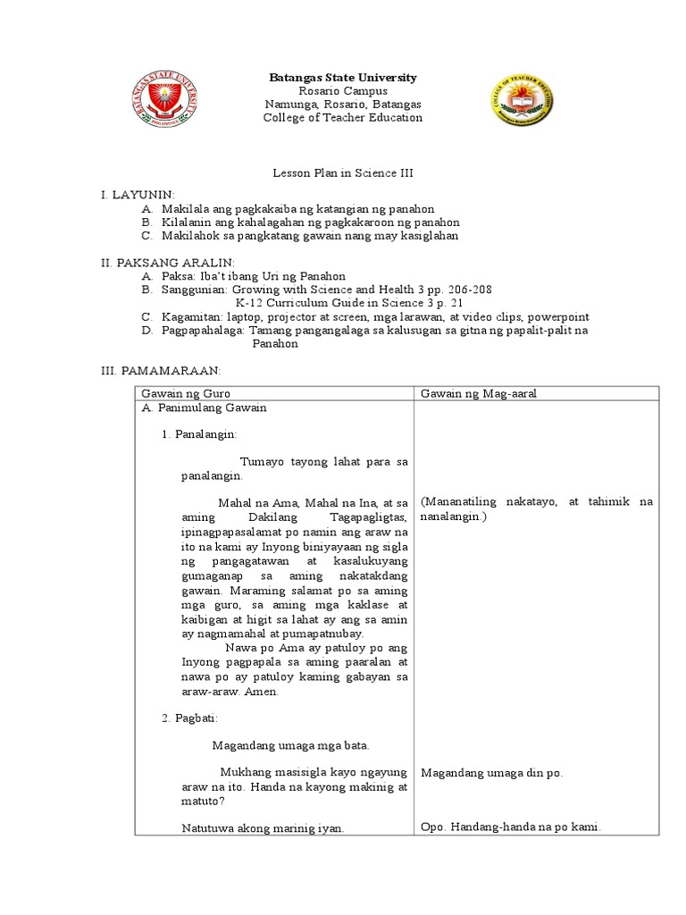 Lesson Plan | PDF