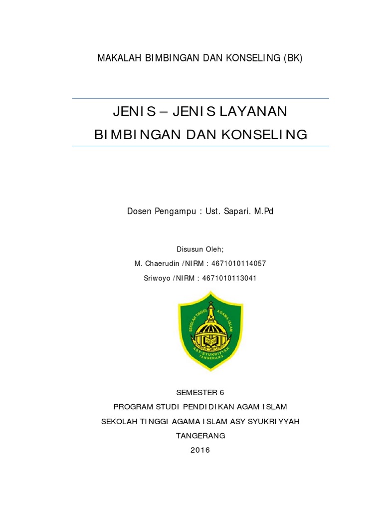 Jenis - Jenis Layanan BK | PDF | Karier & Perkembangan