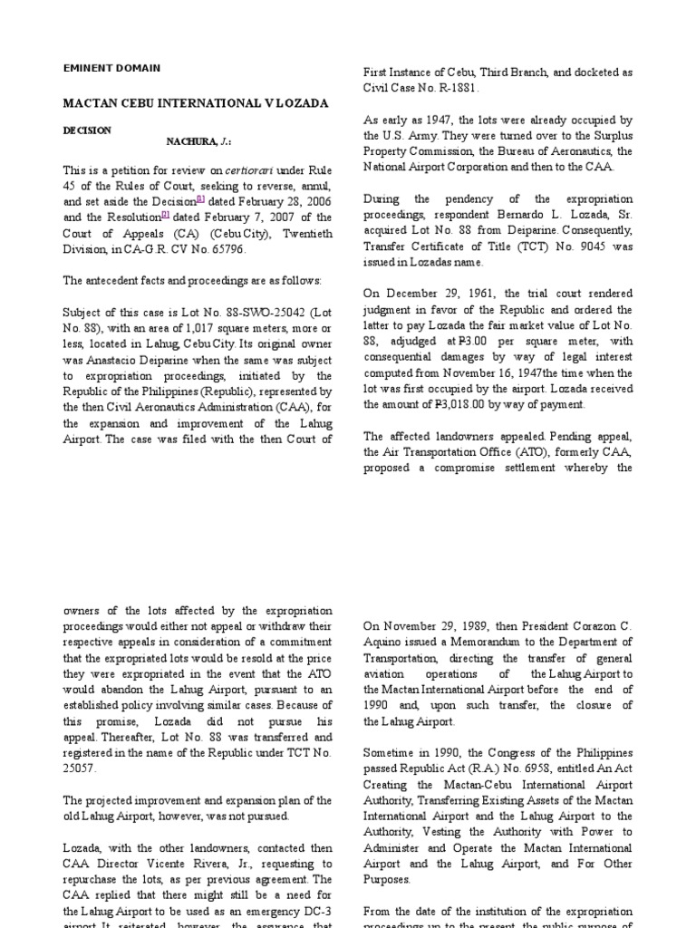 Eminent Domain- Constitutional Law 2 | Eminent Domain | Trust Law