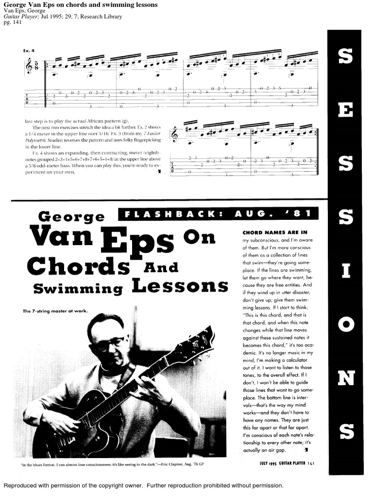George Van Eps On Chords and Swimming Lessons | PDF
