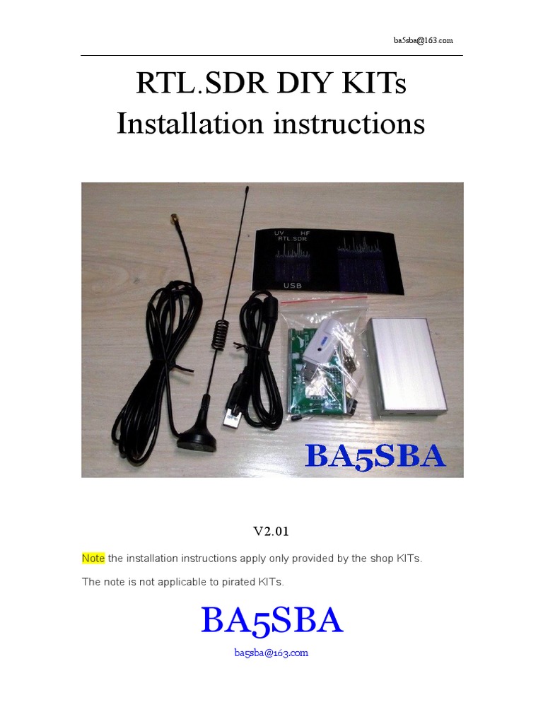 RTL - SDR DIY KITs Installation Instructions | PDF | High Frequency ...