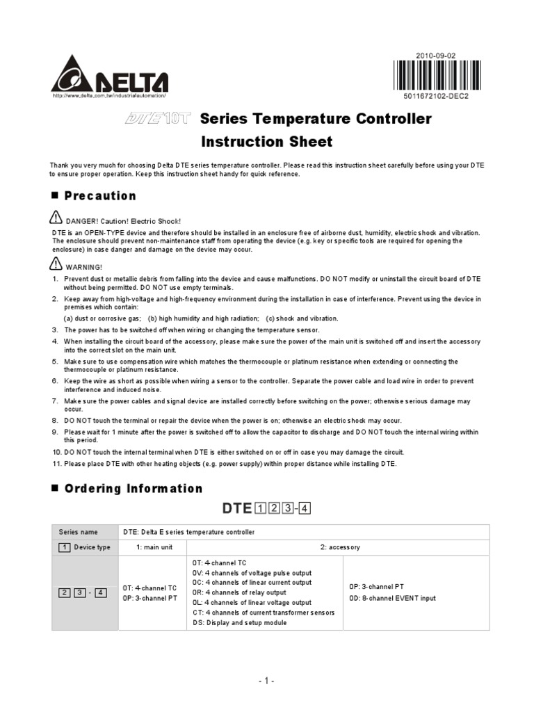 Control Temperatura Delta | PDF | Thermocouple | Power Supply