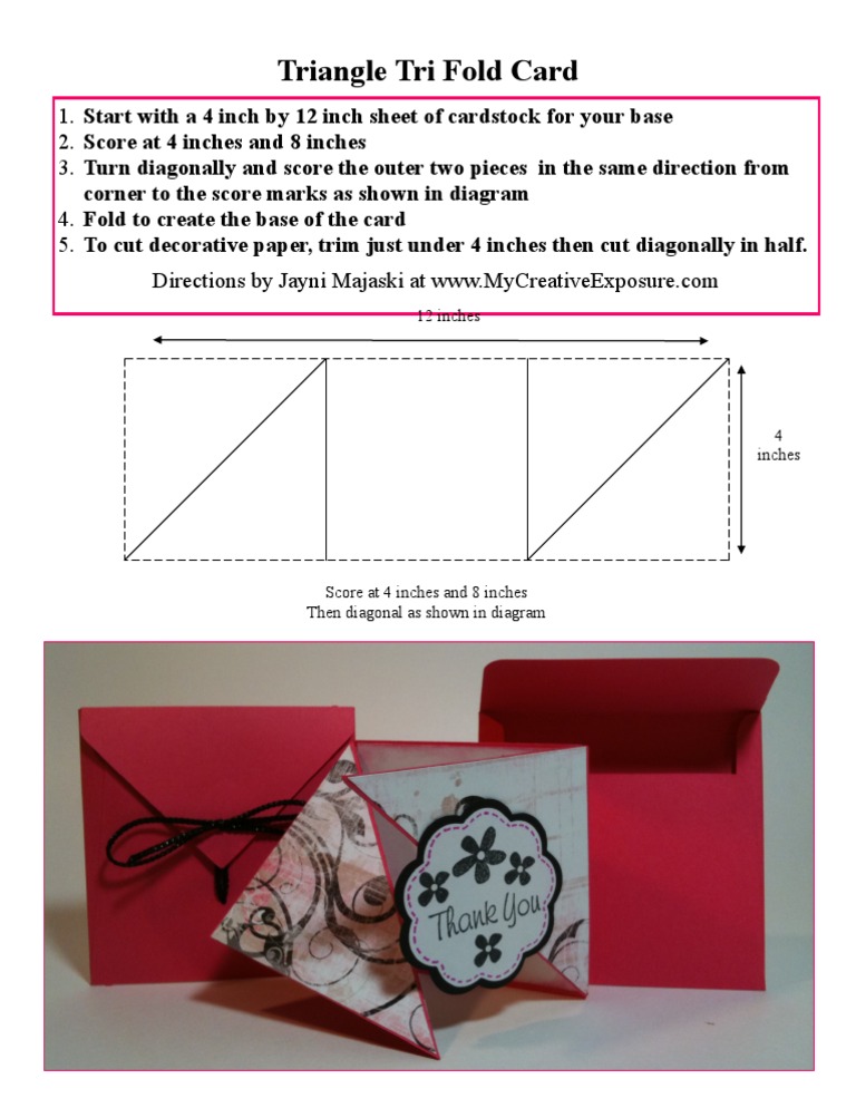 Triangle Tri Fold Card | PDF | Stationery | Media Technology