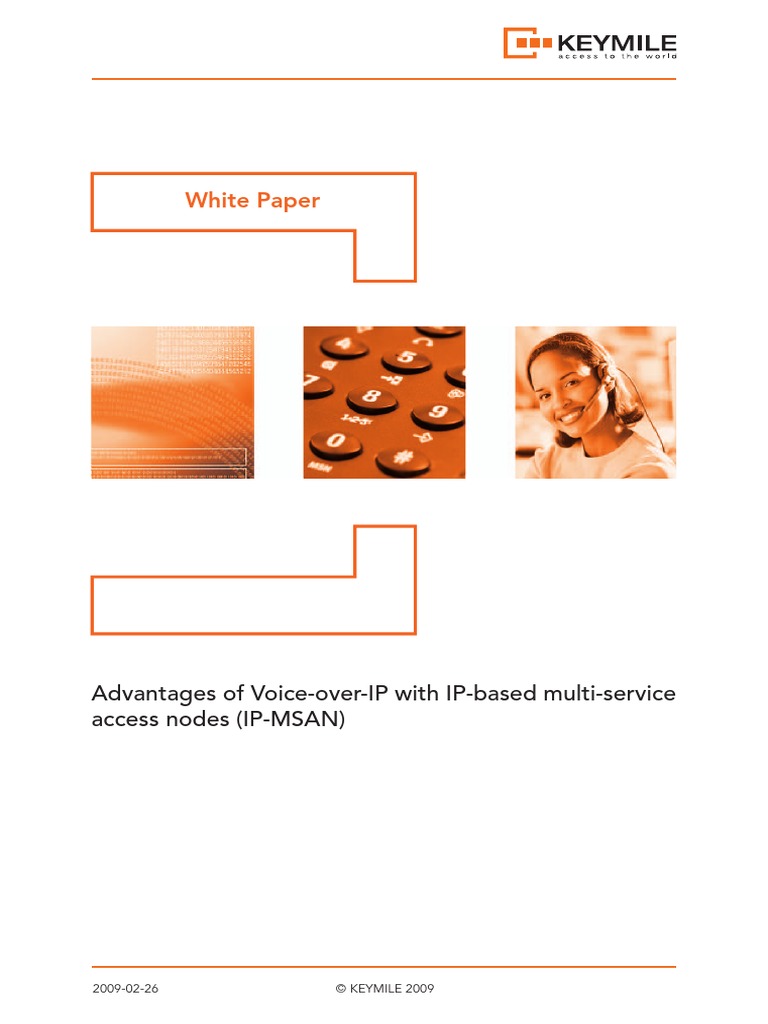 White Paper Voice Services With IP-MSAN | PDF | Voice Over Ip | Plain ...