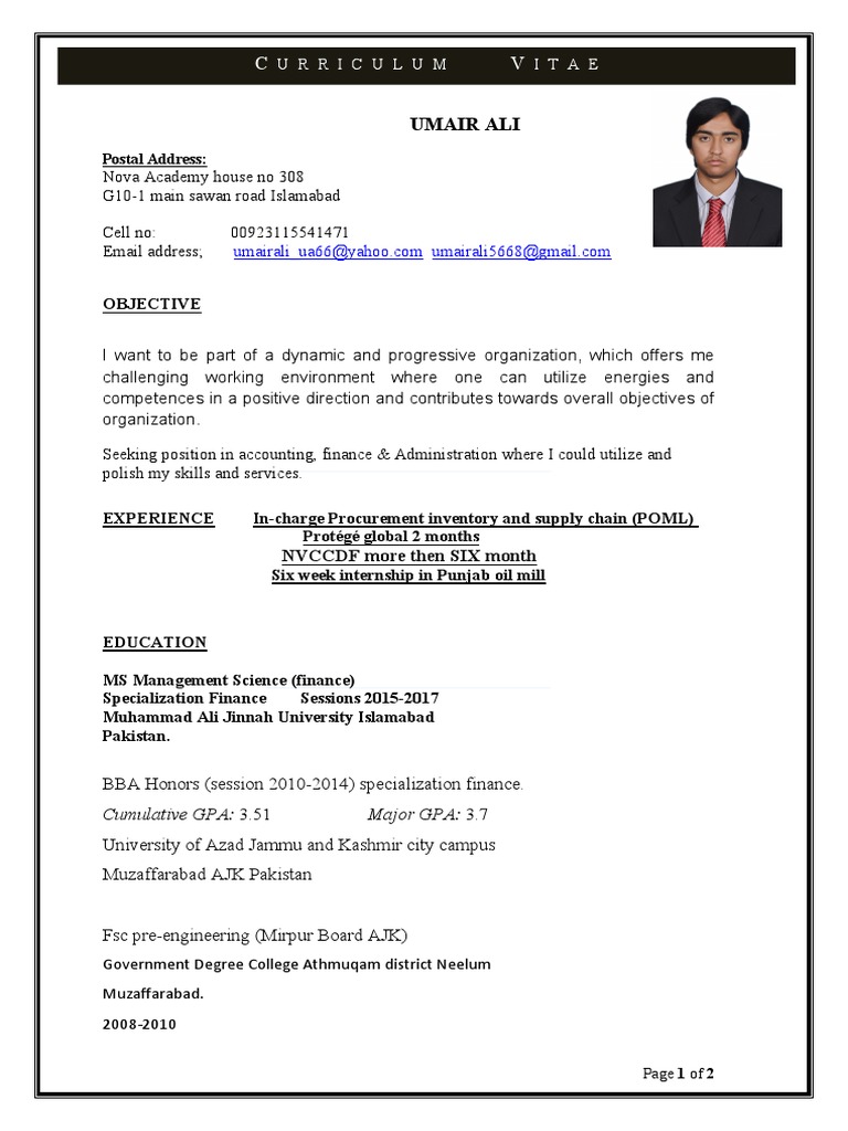 Curriculum Vitea | PDF