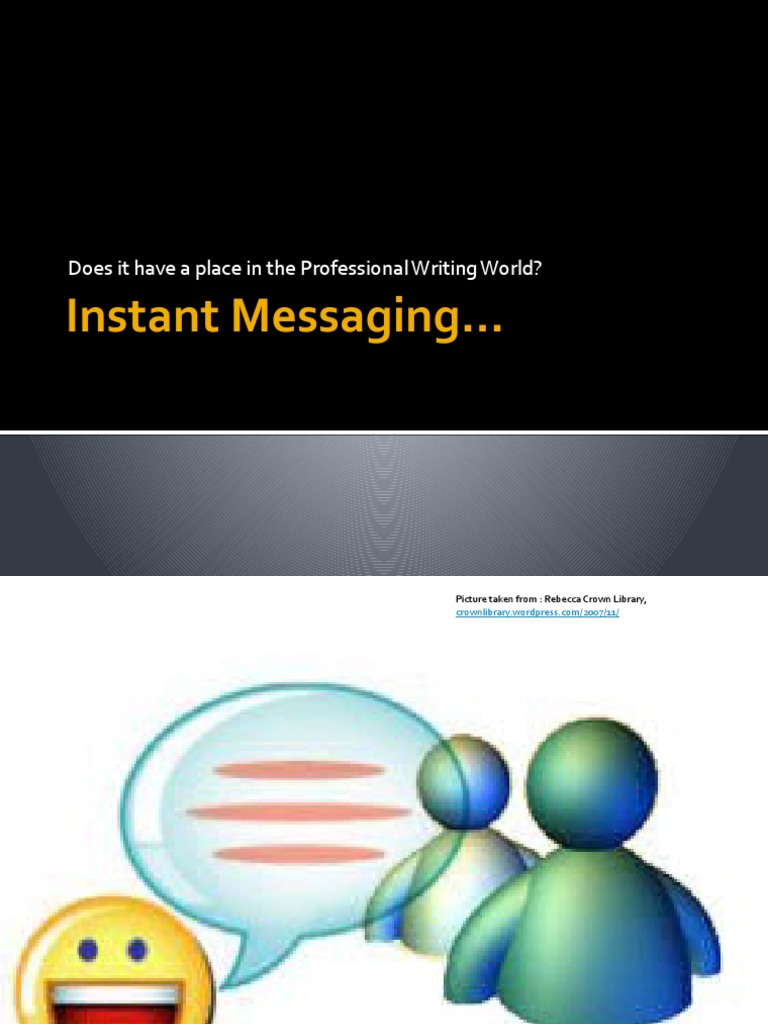 Instant Messaging in Professional Writing | PDF