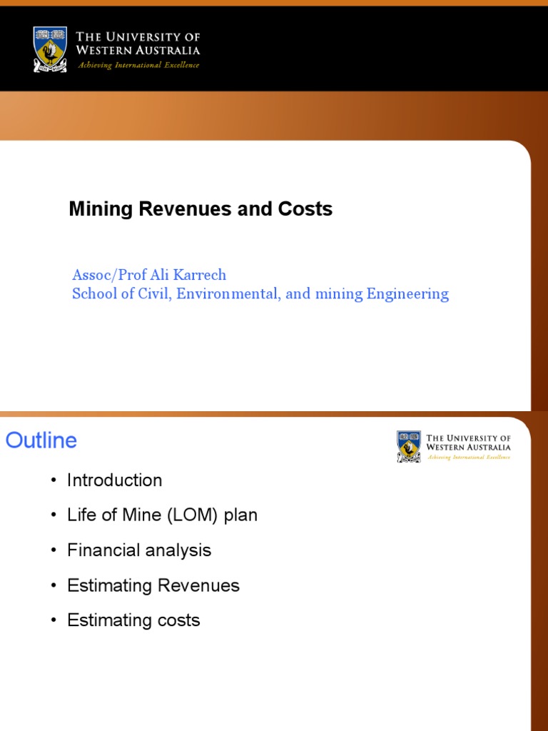 Mining Cost Estimation and Analysis | PDF | Internal Rate Of Return ...