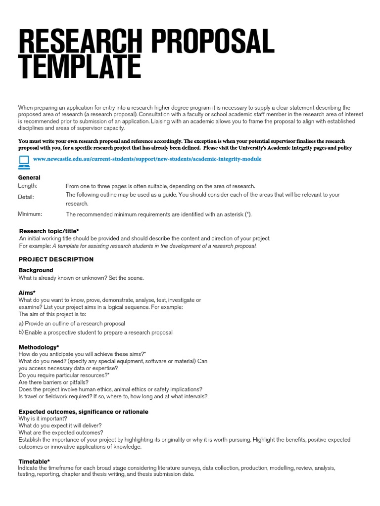 Research Proposal Template | PDF | Thesis | Epistemology
