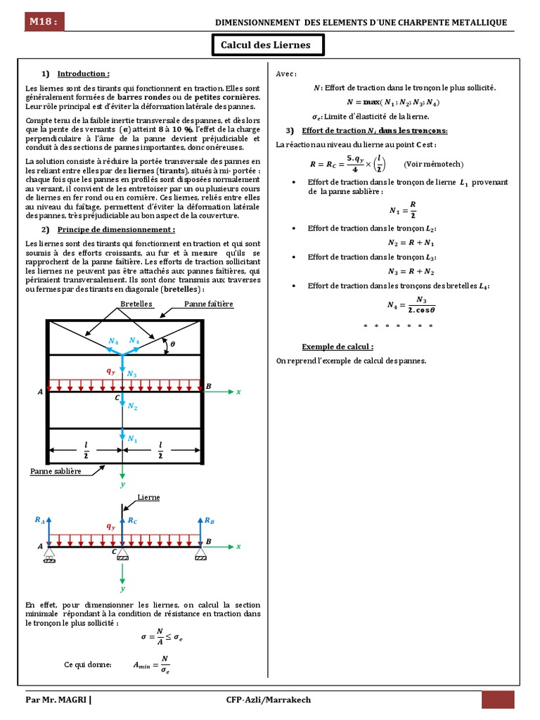 Module 18 - Calcul Des Liernes | PDF