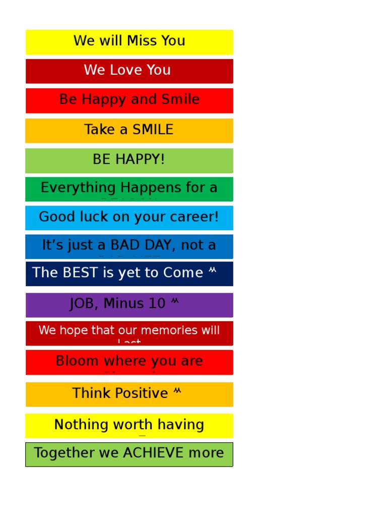 Inspirational Messages for Career Success | PDF | Cooking, Food & Wine ...
