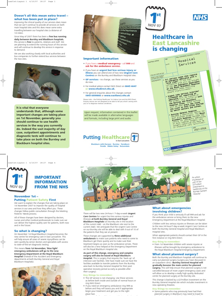 Leaflet | PDF | Emergency Department | Medical And Health Organizations