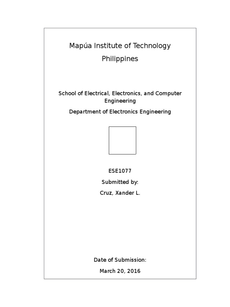 Mapúa Institute of Technology Philippines | PDF