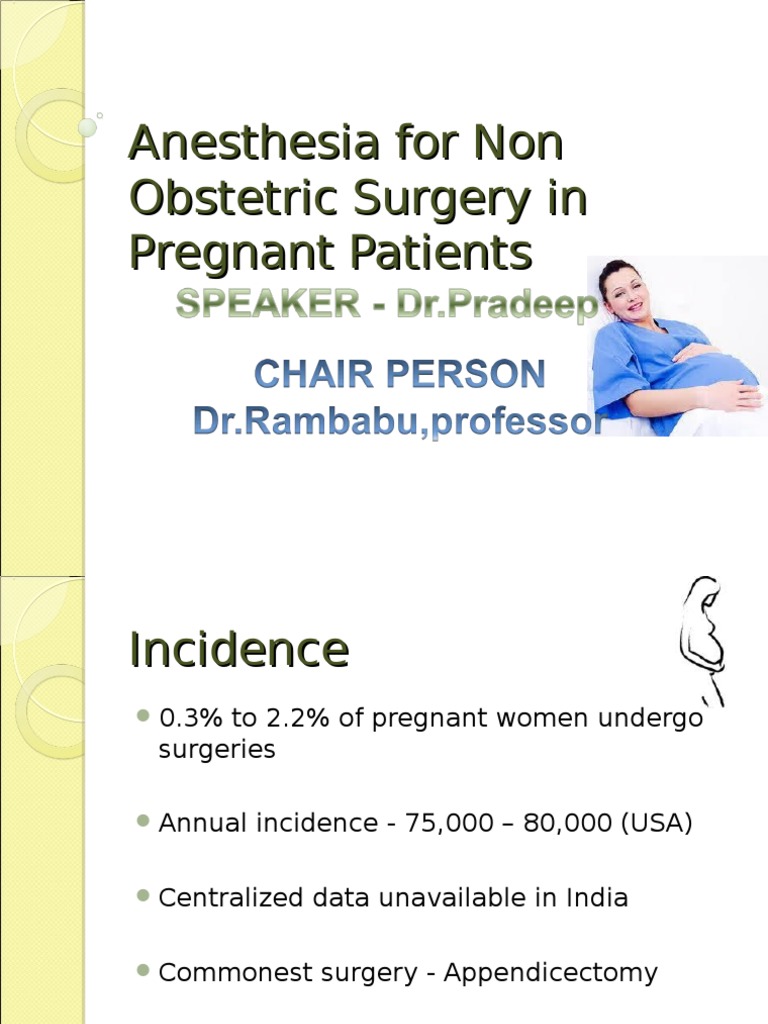 Non Obstetric Surgery During Pregnancy | PDF | Anesthesia | Preterm Birth