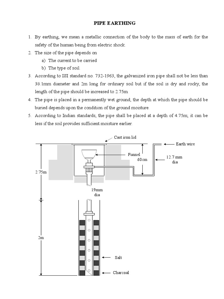 Pipe Earthing 8 | PDF | Electrical Conductor | Wire