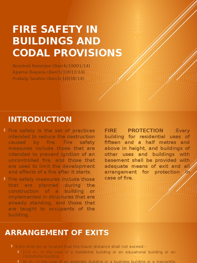Fire Safety in Buildings and Codal Provisions | PDF | Stairs | Fire Safety
