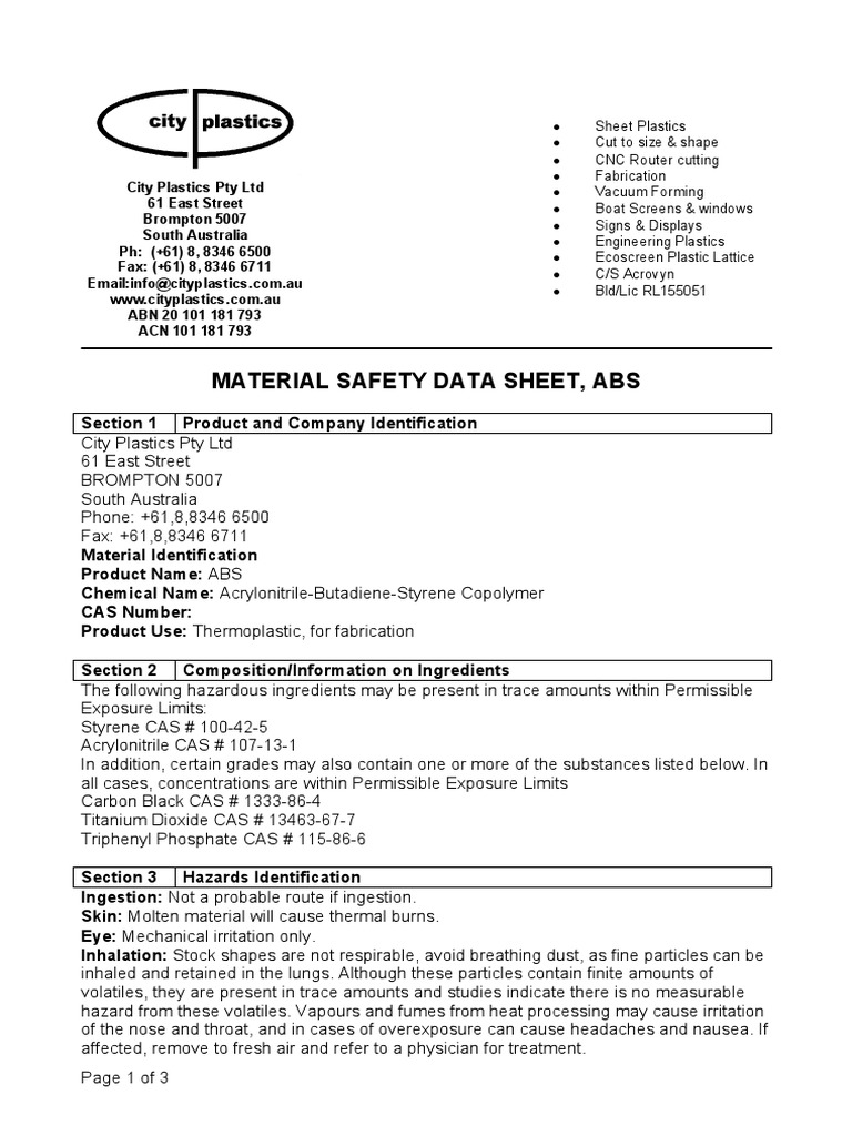 Material Safety Data Sheet | PDF | Fires | Firefighting