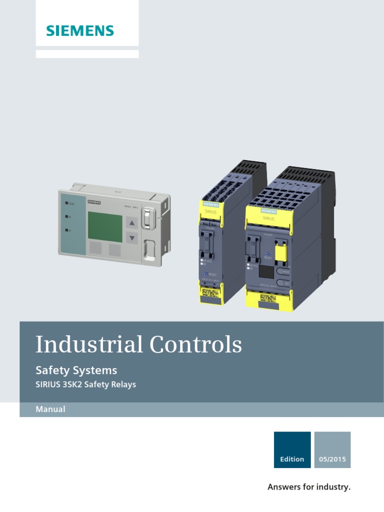 Manual Safety Relays 3SK2 en-US | PDF | Electrical Connector | Relay